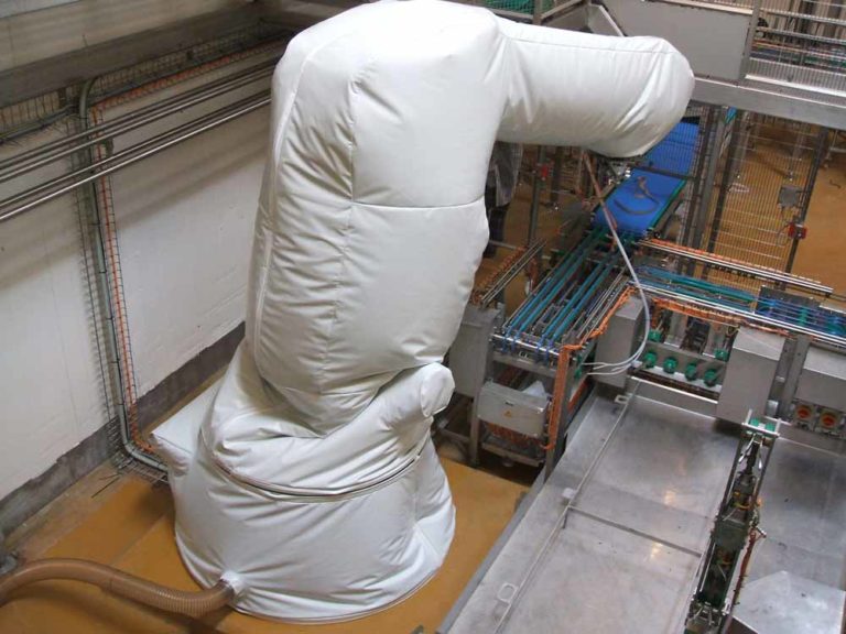 Food robot protection robot protection cover, robotic protection systems.